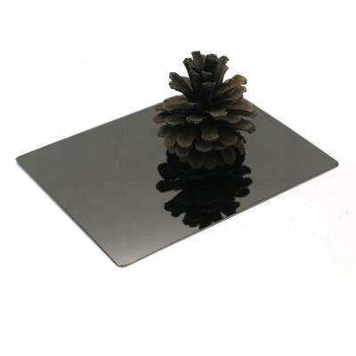 China 8K Mirror Finish Black Titanium PVD Coated Stainless Steel Sheet For Luxury Wall Cladding And Metal Trim for sale