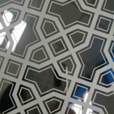 China Stainless Steel Panel With PVD Coating 8K High Gloss Geometric Etched Fingerprint Resistant for sale