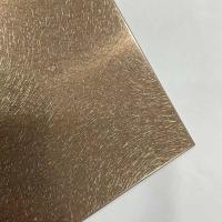 China Red Copper Swirl Grain Stainless Steel Sheet With Vintage Red Bronze PVD Coating Fingerprint Acid-Alkali Resistant Metal Cladding Panel for sale