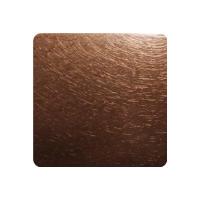 China Red Copper Swirl Grain Stainless Steel Sheet With Vintage Red Bronze PVD Coating Fingerprint Acid-Alkali Resistant Metal Cladding Panel for sale