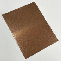 China Red Copper Swirl Grain Stainless Steel Sheet With Vintage Red Bronze PVD Coating Fingerprint Acid-Alkali Resistant Metal Cladding Panel for sale