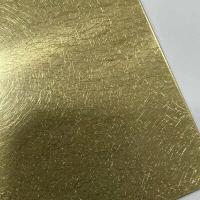 China Champagne Gold Swirl Grain Stainless Steel Sheet With Corrosion Resistant PVD Coating For Light Luxury Aesthetic for sale