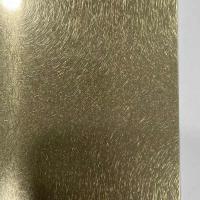 China Champagne Gold Swirl Grain Stainless Steel Sheet With Corrosion Resistant PVD Coating For Light Luxury Aesthetic for sale