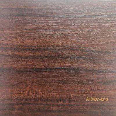 China PVC Decorative Film Dark Walnut Straight Grain With Eco-Friendly For Furniture And Interior Decoration for sale