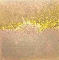 China Cyan Gold Gradient Matte Antique Patina Solid Copper Panel for sale