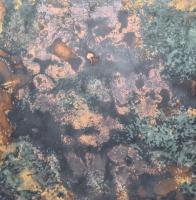 China Vintage Hand Patina Decorative Copper Plate With Golden Vein Art And High Conductivity for sale