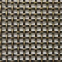 China Square Grid Antique Brass Flat Wire Woven Decorative Metal Mesh for sale