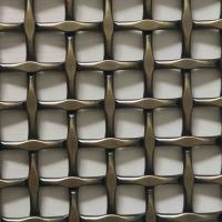 China Spindle Shaped Flat Bar Antique Brass Woven Decorative Metal Mesh for sale