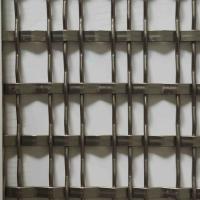 China Round Wire  Flat Bar Alternate Square Weave Stainless Steel Decorative Metal Mesh for sale