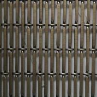 China Pointed End Long Flat Bar Antique Brass Vertical Weave Decorative Metal Mesh for sale
