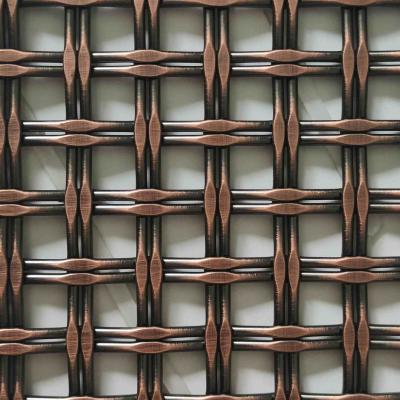 China Olive End Grid Antique Copper Woven Metal Mesh for sale