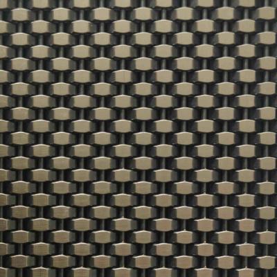 China Columnar Protrusion Dense Grid Woven Metal Mesh for sale