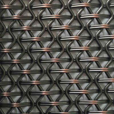 China Wave Twisted Wire Rhombus Antique Woven Metal Mesh for sale