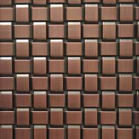 China Rectangular Block Antique Copper Grid Woven Metal Mesh for sale