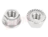 China Corrosion Resistant Stainless Steel Flange Nuts With Serrated Flange And Nylon Insert Lock For Secure Fastening for sale