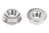 China Corrosion Resistant Stainless Steel Flange Nuts With Serrated Flange And Nylon Insert Lock For Secure Fastening for sale