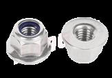 China Corrosion Resistant Stainless Steel Flange Nuts With Serrated Flange And Nylon Insert Lock For Secure Fastening for sale