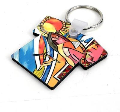 China T Shirt Car Keychain Dye Sublimation Blanks Thermal Transfer Printing for sale