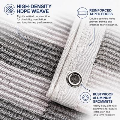 China 6-pin color strip balcony net safety protection net HDPE flat wire sunshade net fence privacy net customization for sale
