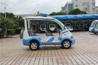 China Blue / White Electric Golf Car With Toplight Fiber Glass 4 Seats For Resort for sale