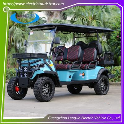 China High Performance 5KW AC Motor Off-Road Electric Hunting Cart 6 Seats Lifted Golf Cart for sale