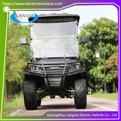 China Balck Colour Resort Electric Hunting Car 2 Rows For 4 Passengers 340 kg Max Loading for sale