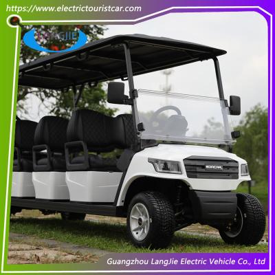 China White Color Electric Club Carts 48V Battery-operated 8 Seater AC Motor Golf Buggy for sale