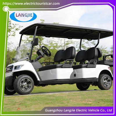 China Lead Acid Dry Battery Powered Club Golf Carts  White Electric Car Golf Cart 6 Seats for sale