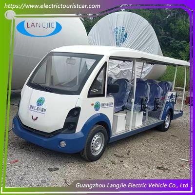 China Blue / White  14 SEATS 1.25L Gasoline Sightseeing Car For Resort Car for sale