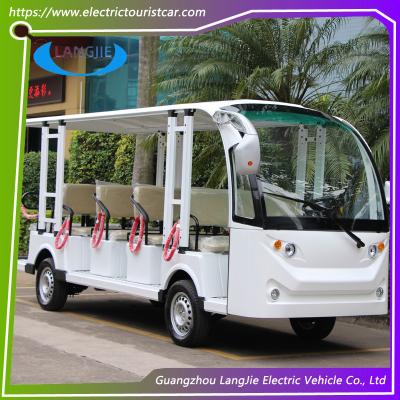 China Fashion 14 Person Electric Tourist Vehicles ACmotor Electric Tour Bus7.5KW  For Hotel for sale