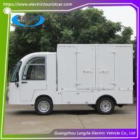China Two Seats Food Truck Electric Luggage Cart Enclosed Cargo Box 900kg Payload For Park for sale