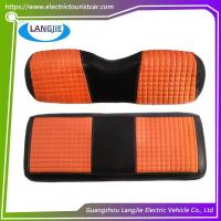 China Golf Car Club Car Seat Leather Cover Backrest Orange Seat Cover for sale