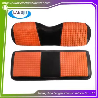 China Golf Car Club Car Seat Leather Cover Backrest Orange Seat Cover for sale