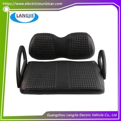 China Anti Cracking Backrest Black Seat Leather Cover Pad For Club Car DS Golf Cart for sale