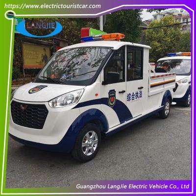 China 5 Seater 72V Electric Patrol Car Utility Electric Vehicle With Big Light On Top for sale