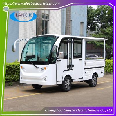 China 5 Seater Electric Car AC Motor White Color Electric Truck With Cargo Car  For Hotel for sale