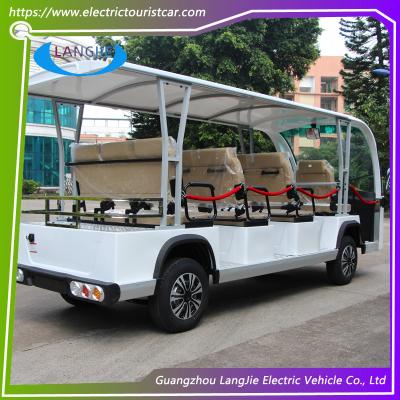 China 11 Seater Electric Car 72V 7.55KW Dry Battery Tour Bus With Small Box For Hotel for sale