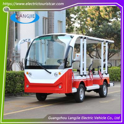 China Low Speed Electric Vehicles 11 Seats AC Motor 72V Maintenance-Free Battery For Large Parks for sale