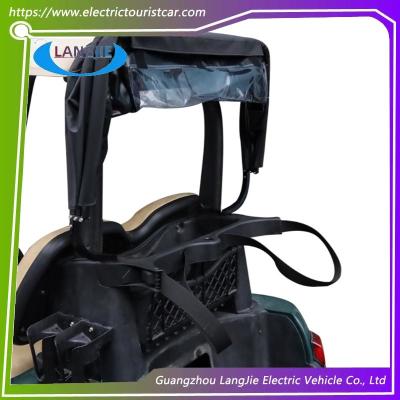 China EZGO Four Wheel Golf Cart Black PVC Rain Cover Foldable for sale