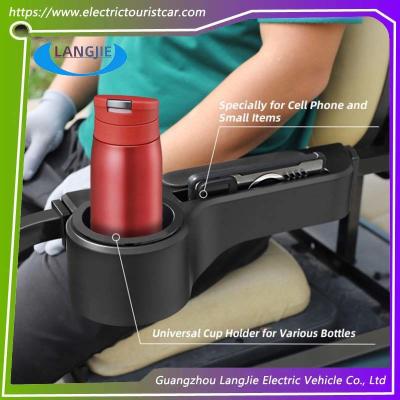 China Universal Golf Cart Rear Seat Kit EZGO Armrest Black Cup Holder Detachable For Easy Cleaning for sale