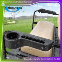 China Non Drilling Golf Cart Rear Armrest With Cup Holder And Phone Storage Compartment for sale