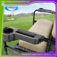 China Universal Golf Cart Rear Seat Kit EZGO Armrest Black Cup Holder Detachable For Easy Cleaning for sale