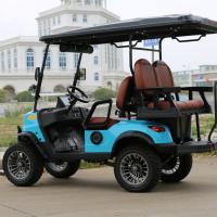 China 4 Seats Electric Golf Cart With Camouflage Color Aluminium Frame And Hydraulic Brake For Tourist Areas for sale