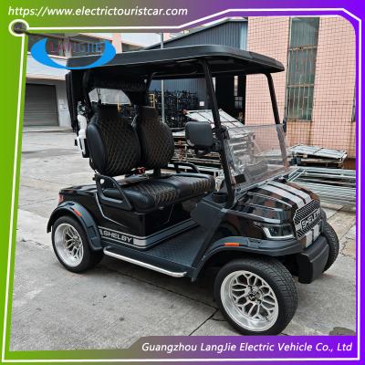 China 2 Seaters Electric Golf Cart with Power-Assisted Steering Double Swing Arm Suspension and Foldable Windshield for sale