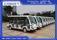 China White Color Electric Shuttle Vehicles With 11 Seater Zero Pollution Long Service for sale
