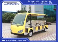 China 11 Seats  Multi Passenger Electric Tour Bus Yellow Color Low Noise for sale