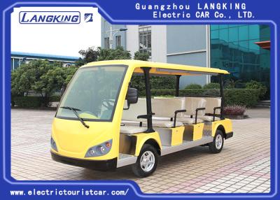 China 11 Seats  Multi Passenger Electric Tour Bus Yellow Color Low Noise for sale
