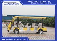 China 11 Seats  Multi Passenger Electric Tour Bus Yellow Color Low Noise for sale