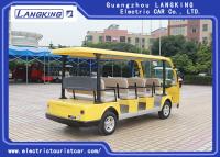 China 11 Seats  Multi Passenger Electric Tour Bus Yellow Color Low Noise for sale
