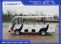 China Closed Electric Shuttle Bus , 14 Person 4 Wheels  Electric Tourist Car With Vacuum for sale